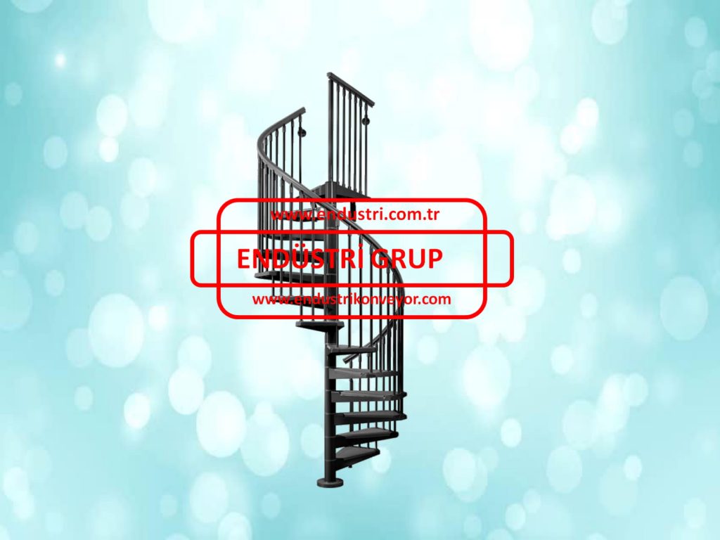 Omurgalı helezon döner çelik merdiven | Endüstri Grup Konveyör